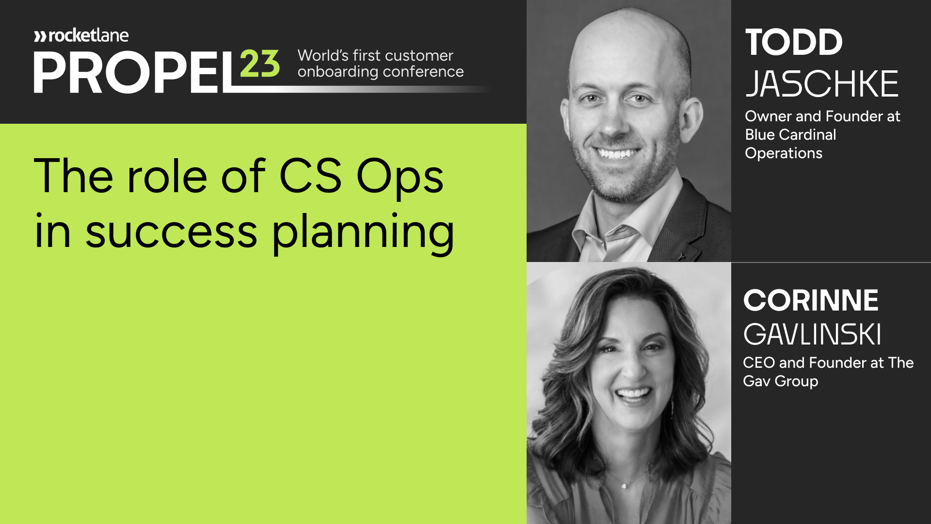 The role of CS Ops in success planning: Todd and Corinne